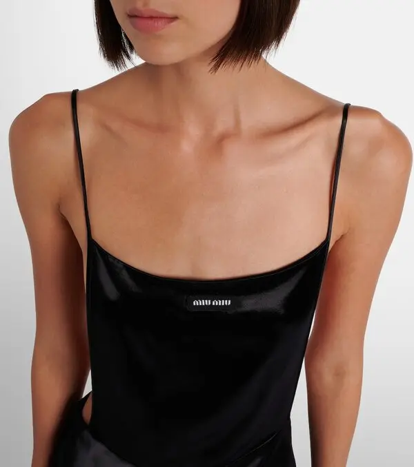 Miu Miu Satin Slip Maxi Dress