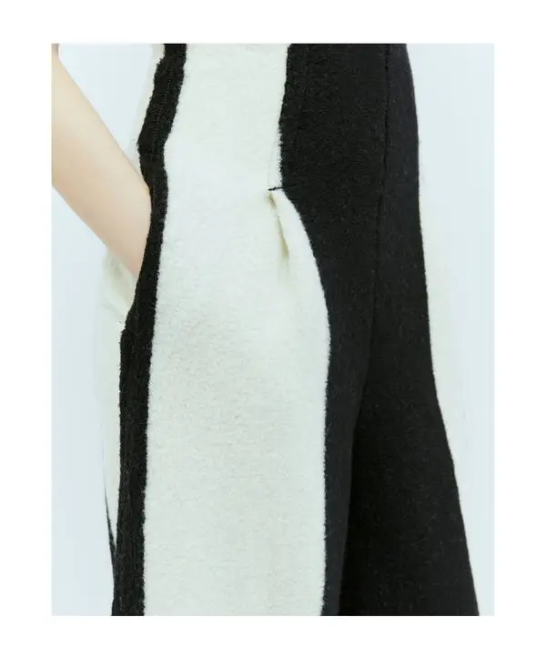 Issey Miyake Sleeveless Wide Leg Jumpsuit With Side Zippers And Pockets