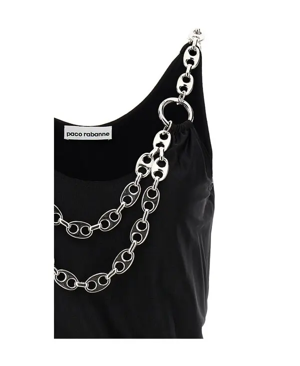 Rabanne Sleeveless Chain Embellished Mini Dress