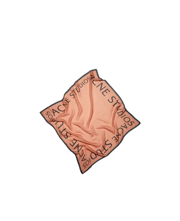 Acne Studios Logo Printed Square-shaped Scarf - Pink