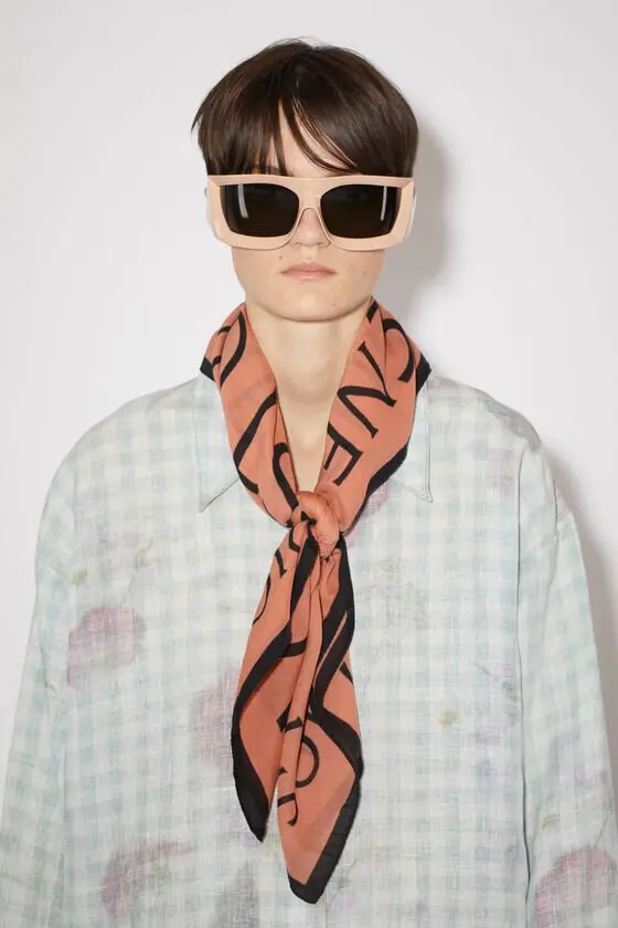 Acne Studios Logo Printed Square-shaped Scarf