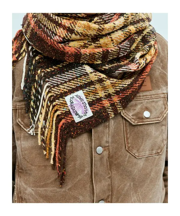 Acne Studios Checked Tassel Scarf