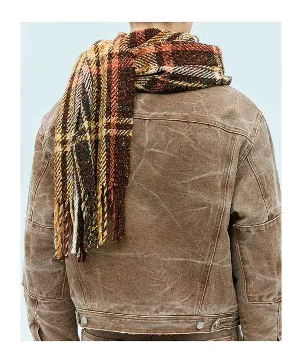 Acne Studios Checked Tassel Scarf