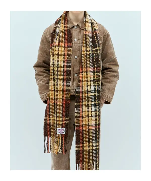 Acne Studios Checked Tassel Scarf