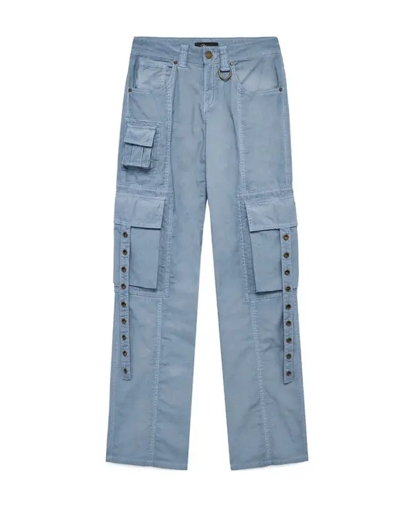 Blumarine Low-rise Cargo Jeans With Decorative Eyelets