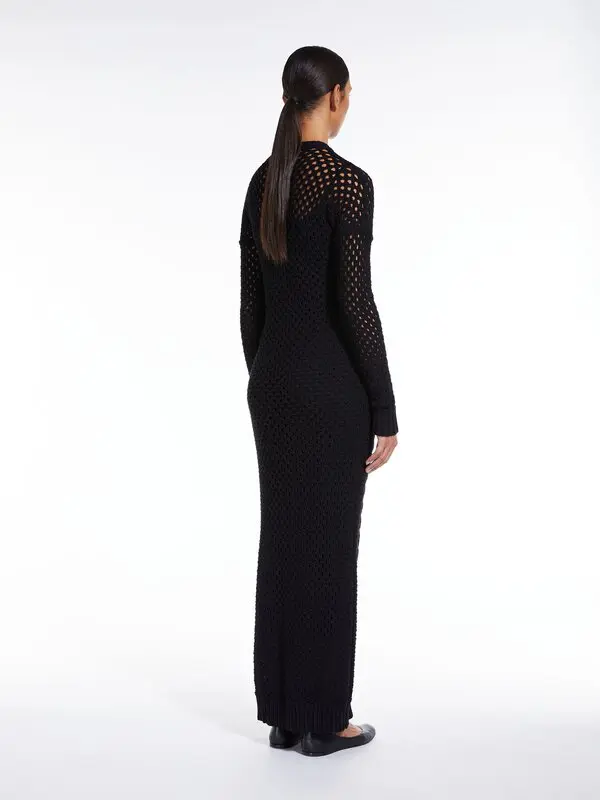 Max Mara Mesh Panelled Midi Dress