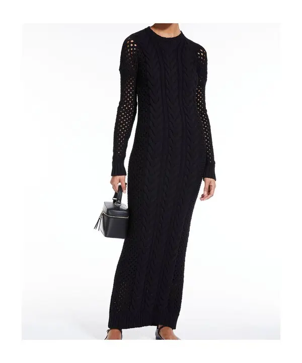 Max Mara Mesh Panelled Midi Dress