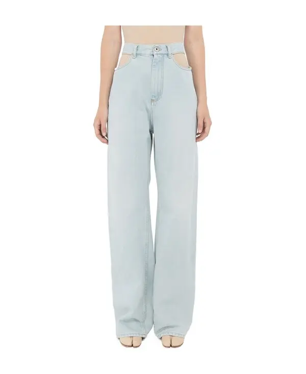 MAISON MARGIELA High-waist Cut-out Detailed Jeans