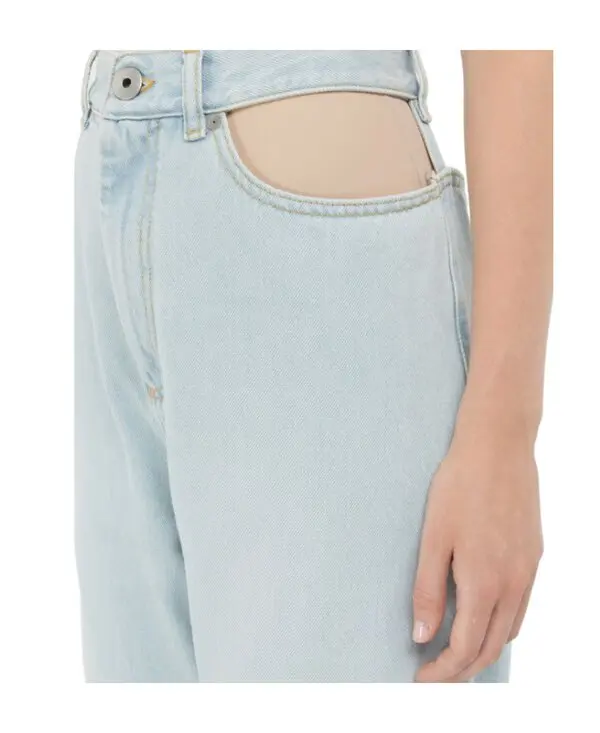 MAISON MARGIELA High-waist Cut-out Detailed Jeans