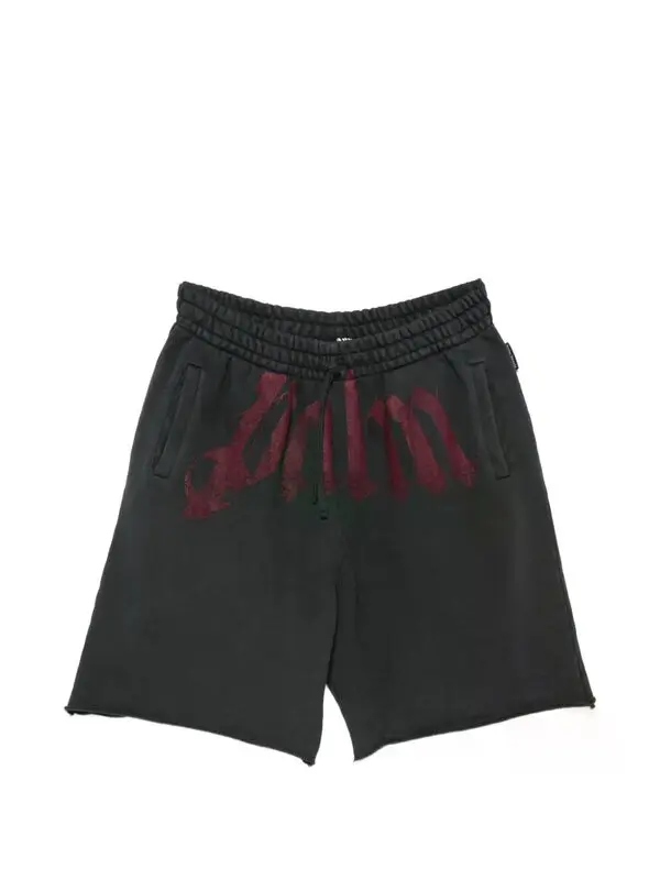Palm Angels Logo-print Raw-cut Shorts