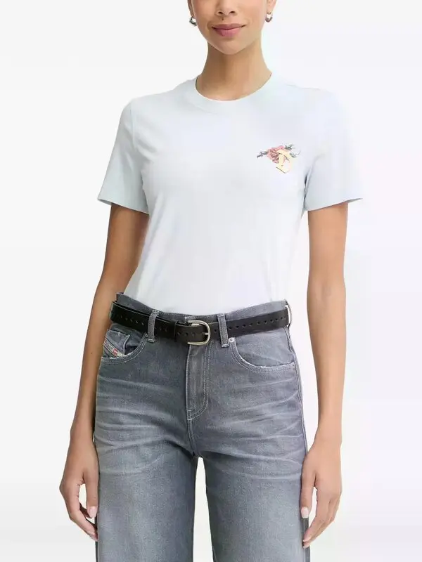 DIESEL® Rose Print T-shirt - Blue