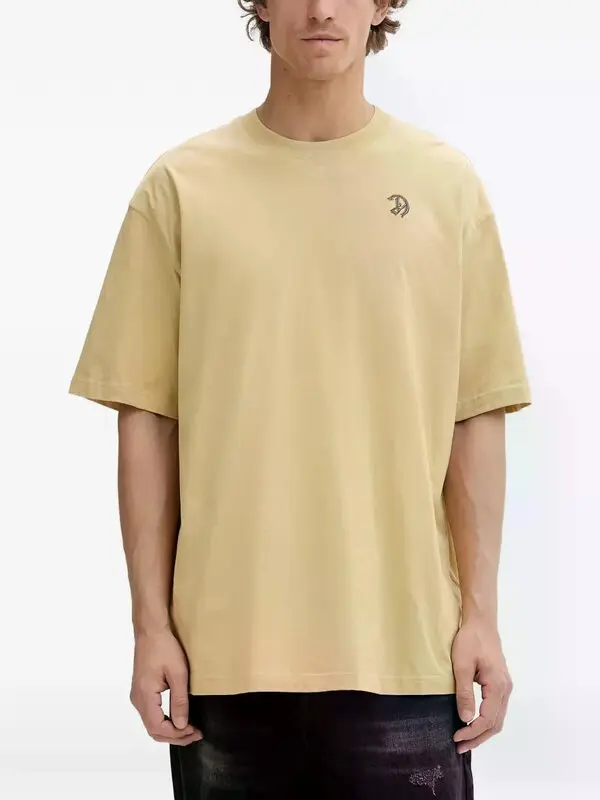 DIESEL® Logo-embroidered Graphic-print T-shirt