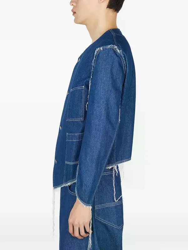 SULVAM Asymmetrical Denim Jacket