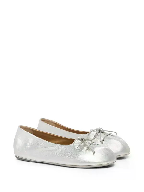 Marsèll Metallic Leather Ballerina Flats