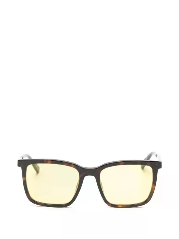 Saint Laurent Tortoiseshell-effect Square-frame Sunglasses - Brown