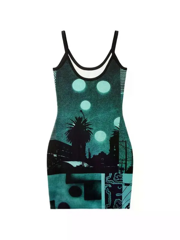 Versace Greca Print Bodycon Dress