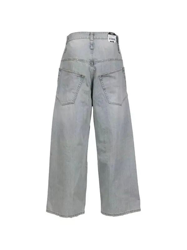 PROTOCOL INDEX Faded Effect Wide Leg Jeans