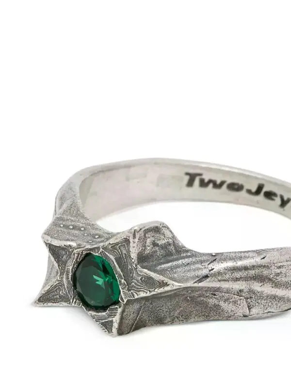TWOJEYS Star Motif Crystal Embellished Rings