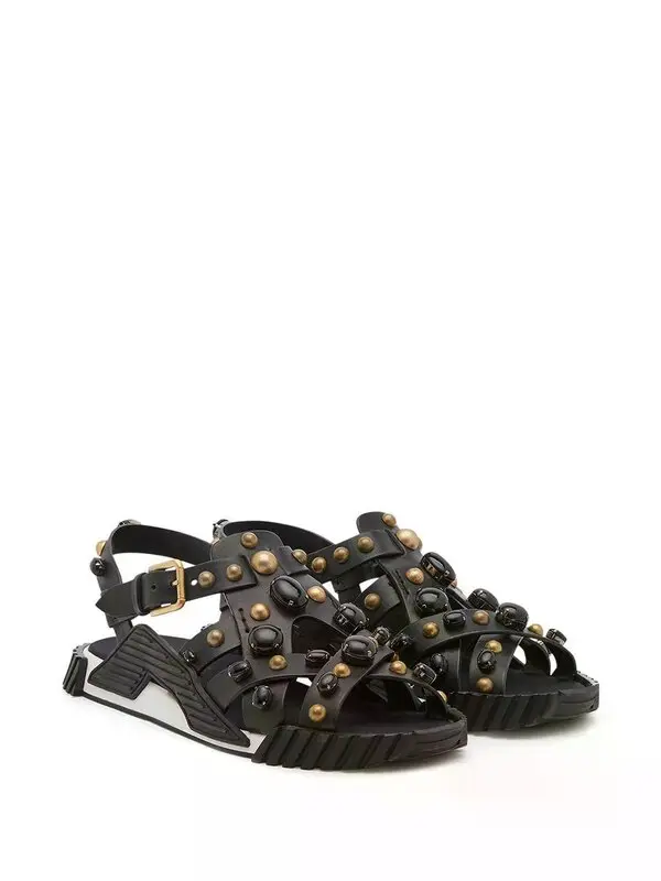 Dolce & Gabbana Embellished Studded Open Toe Sandals