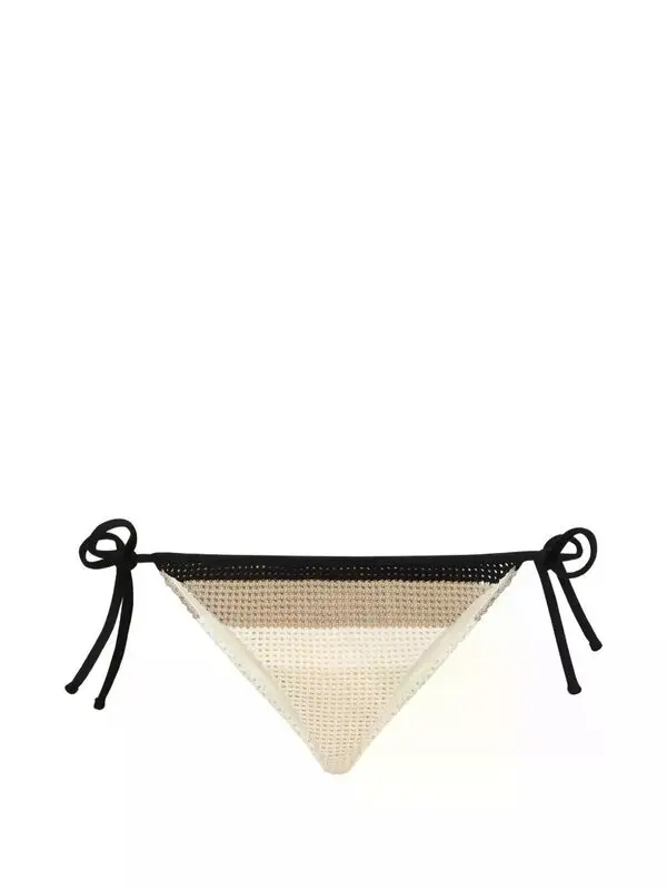 Brunello Cucinelli Cotton Net Knit Bikini Bottoms - Neutrals