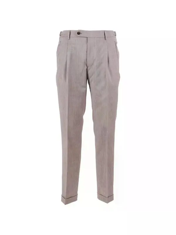 BERWICH Retrolong Pleated Tailored Trousers - Neutrals