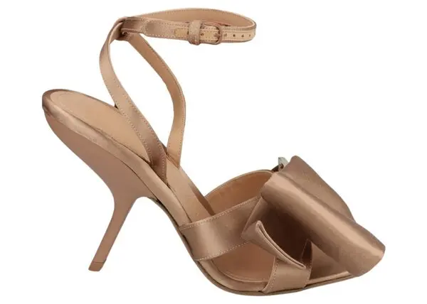 FERRAGAMO Helena Satin Sandals With Bow Detailing