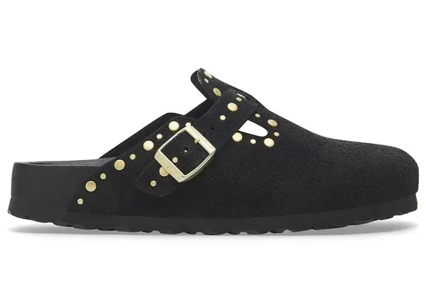 BIRKENSTOCK Boston Rivets Suede - Black