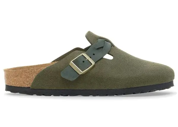BIRKENSTOCK Boston Braided Suede - Thyme