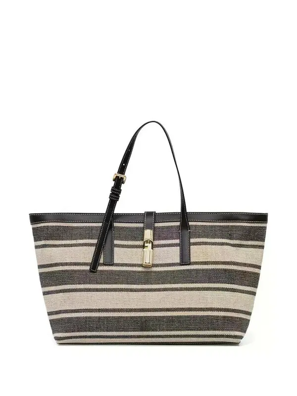 Furla L Debby Striped Tote Bag