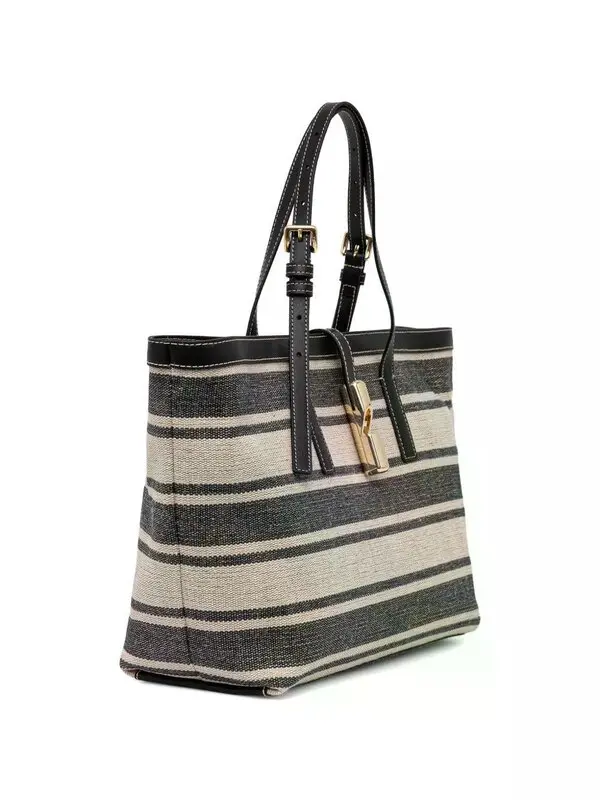 Furla L Debby Striped Tote Bag