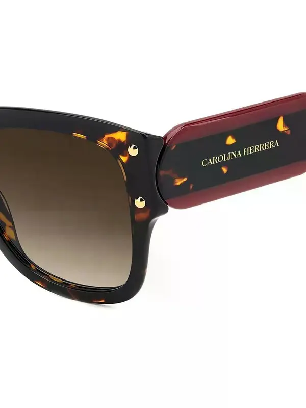 Carolina Herrera Tortoiseshell-effect Sunglasses