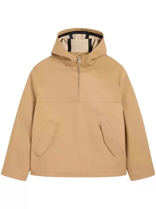 AMI Paris Zip-up Hooded Cotton Jacket