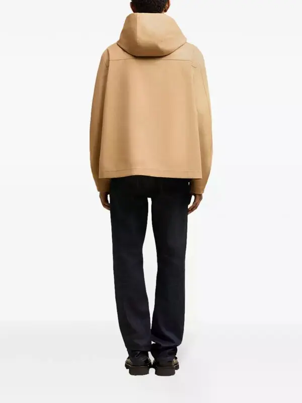 AMI Paris Zip-up Hooded Cotton Jacket