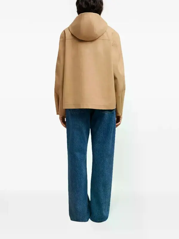 AMI Paris Zip-up Hooded Cotton Jacket