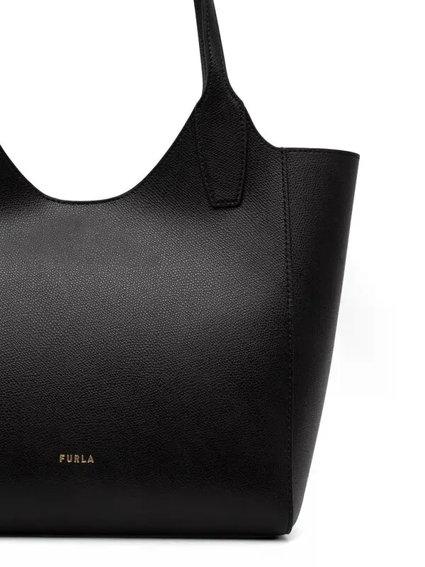 Furla Small Leather Tote Bag - Black