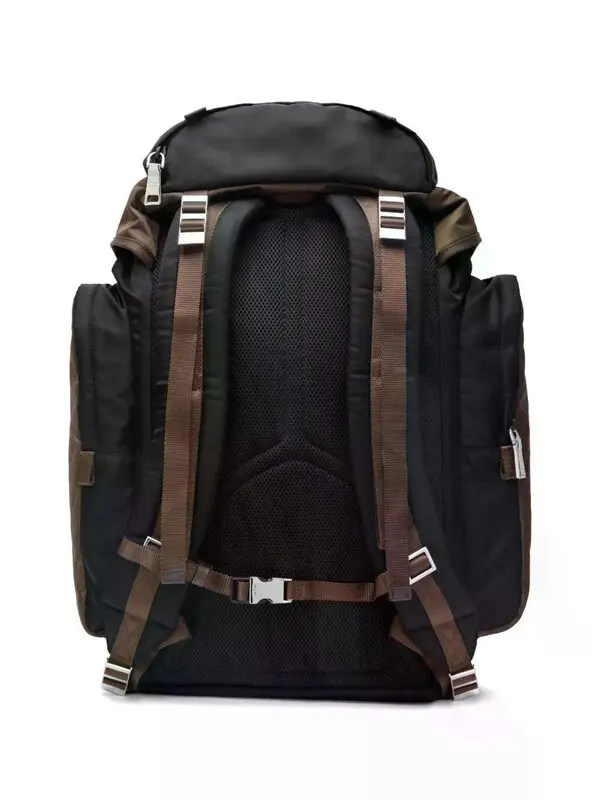 Prada Re-nylon Backpack With Logo Plaque