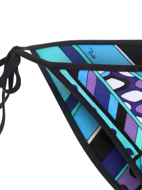 Emilio Pucci Geometric Print Side-tie Bikini Bottoms