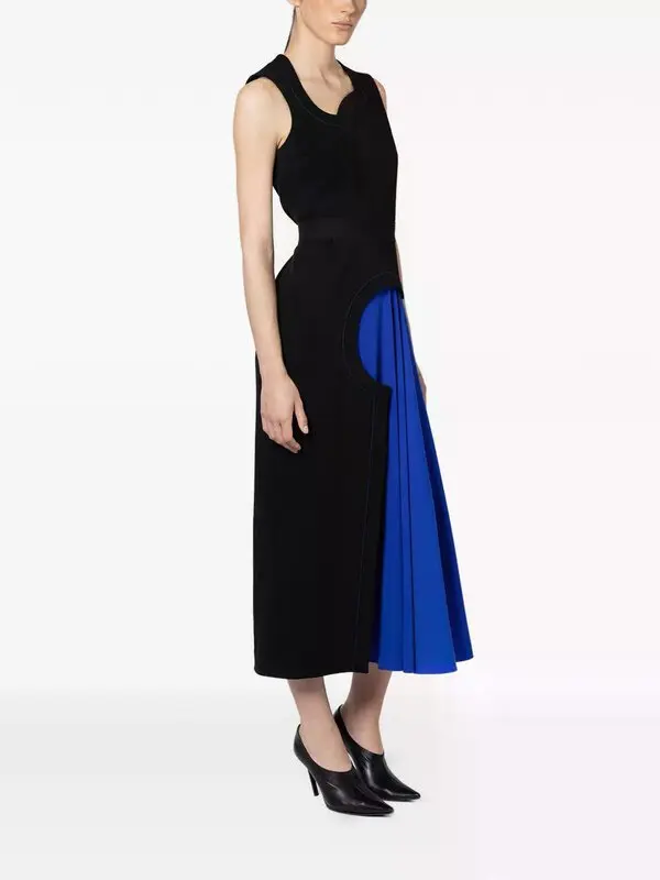 ROKSANDA Asymmetric Neckline Flared Midi Dress