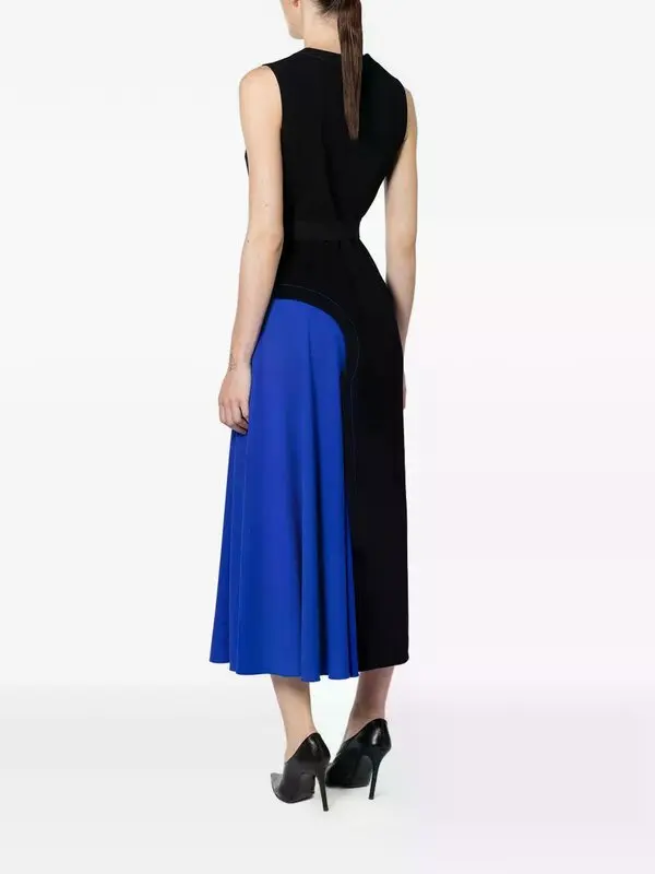 ROKSANDA Asymmetric Neckline Flared Midi Dress