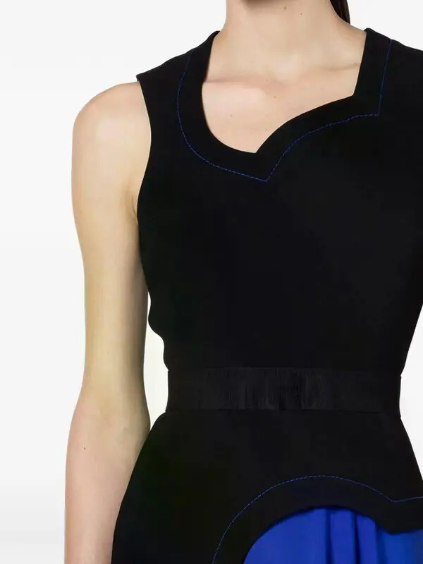 ROKSANDA Asymmetric Neckline Flared Midi Dress