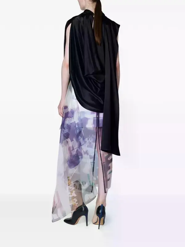 ROKSANDA Abstract Print Asymmetric Skirt