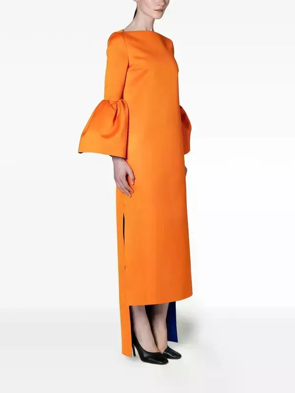 ROKSANDA Bell-sleeve Bardot Midi Dress