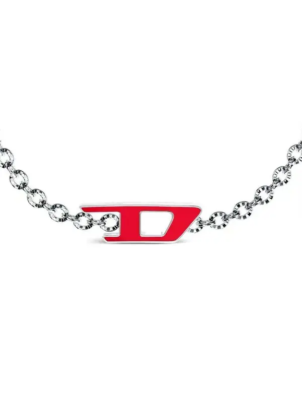 DIESEL® Enamel D Logo Chain Bracelet