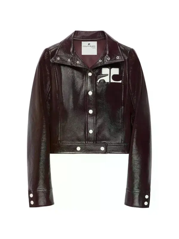 COURREGES Vinyl-effect Cropped Jacket