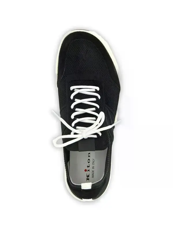 Kiton Suede Trimmed Slip-on Sneakers