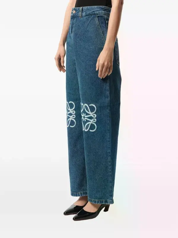 Loewe Anagram Baggy Jeans - Blue