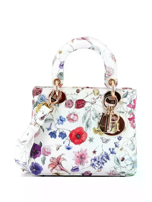 Dior Lady Bag Printed Leather Small Satchel - Multicolour