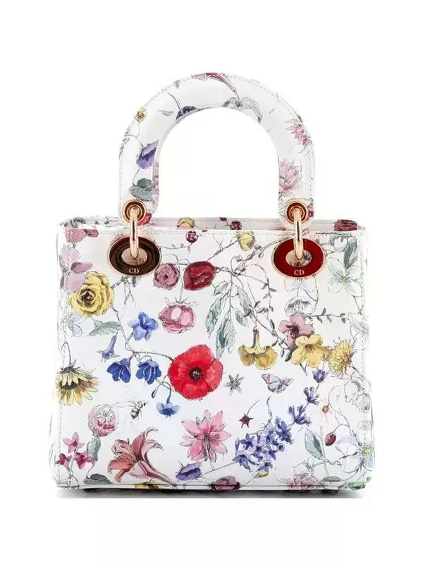 Dior Lady Bag Printed Leather Small Satchel - Multicolour