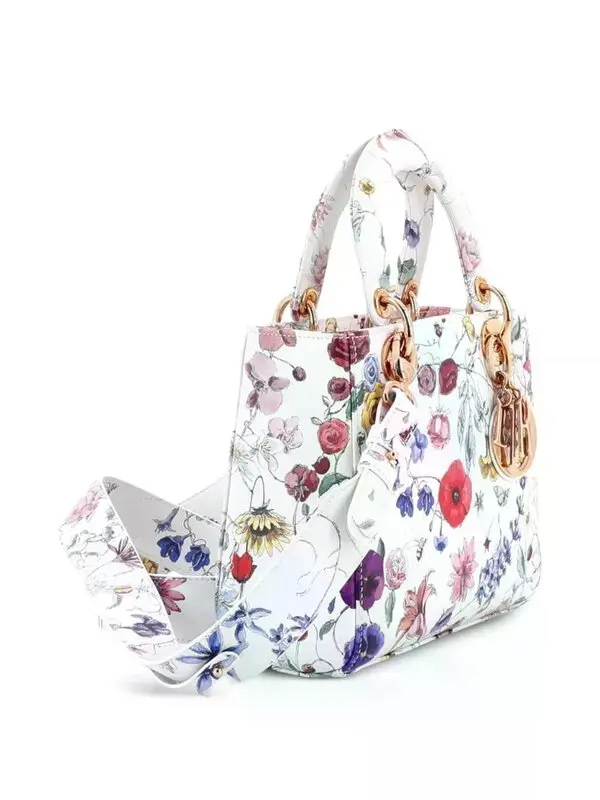 Dior Lady Bag Printed Leather Small Satchel - Multicolour