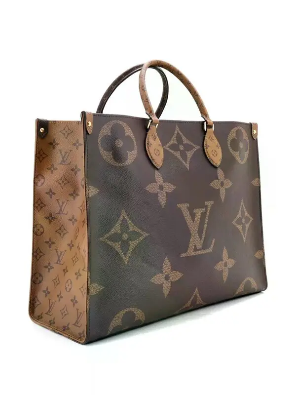 LOUIS VUITTON Giant Monogram Reverse Onthego Gm Tote Bag - Brown